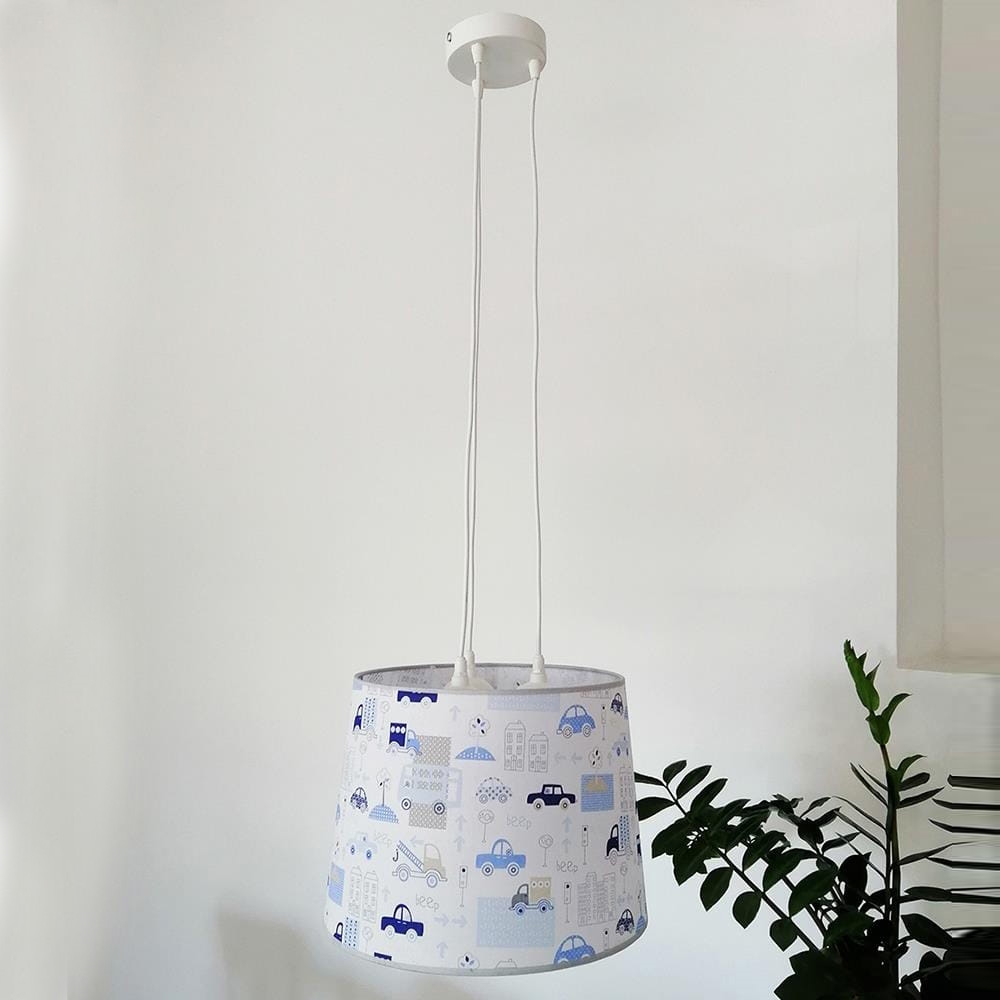 Detský luster na lanku KIDS 3xE27/60W/230V autá | Svet svietidiel