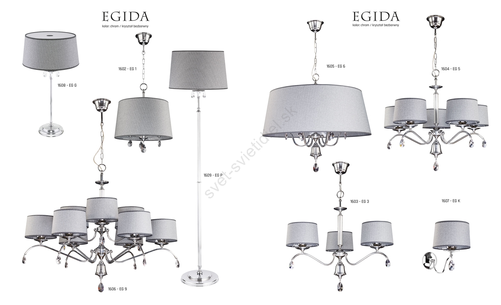 Jupiter 1603 - EG 3 CH - Kryštáľový luster EGIDA 3xE27/60W | Svet ...