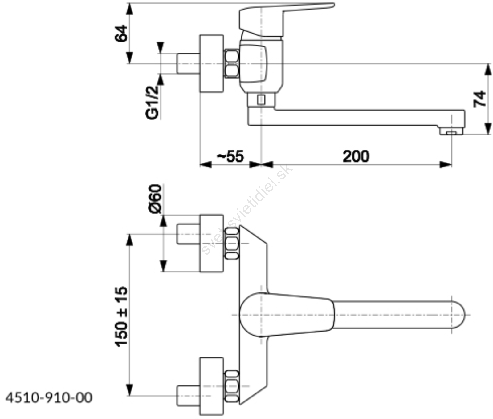 KFA Armatura 4510-910-00 - Drezová batéria GERMAN mosadz | Svet svietidiel