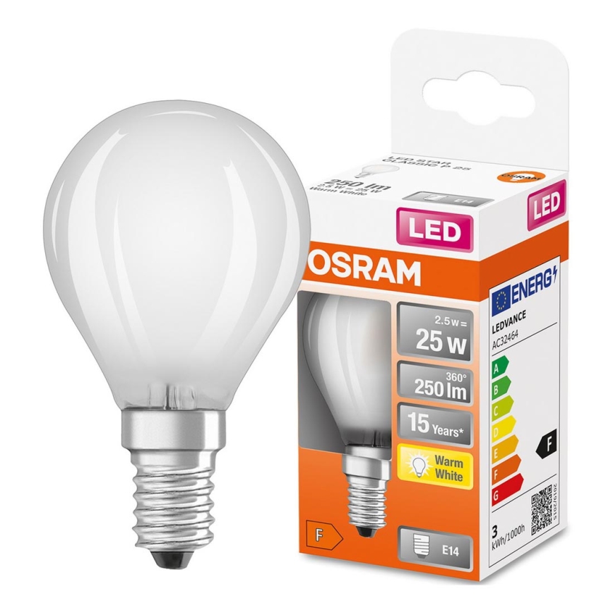 LED Žiarovka E14/2,5W/230V 2700K - Osram | Svet svietidiel