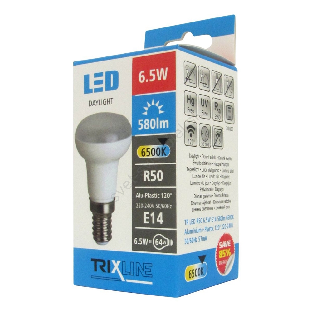 LED Žiarovka E14/6,5W/230V 6500K | Svet svietidiel
