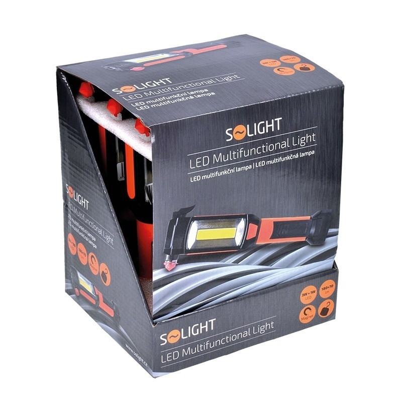 Solight WL112 - LED Multifunkčná baterka LED/3W + LED/1W, 3xAAA IP44 ...